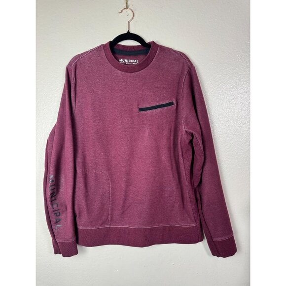 Municipal | Shirts | Municipal Burgundy Sweatshirt Men Size Large Sport ...
